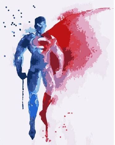 Картина по номерам Brushme GEX5679 Супермен Акварель – низкие цены ...
