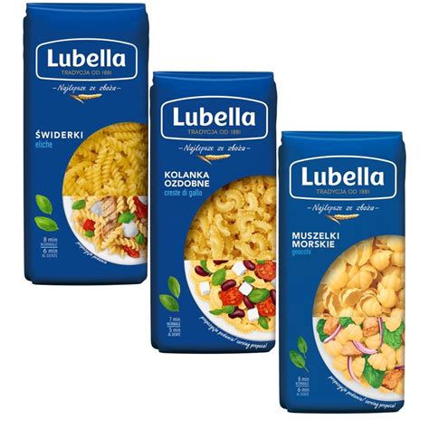 Makaron Lubella ZESTAW świderki muszelki 3x400g 5900049823026 Cena