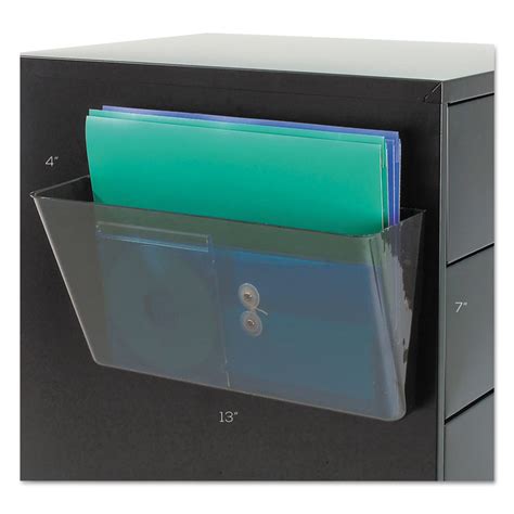 Magnetic DocuPocket Wall File Letter Size 13 X 4 X 7 Smoke