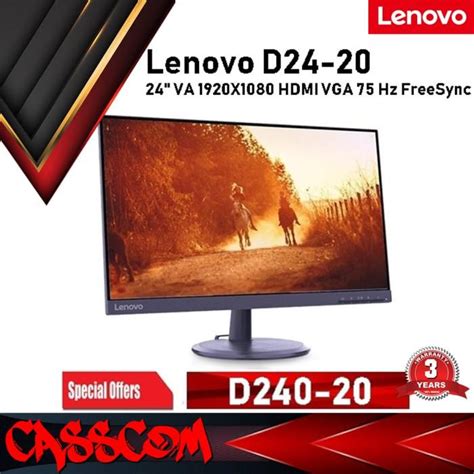 Jual Monitor Led Lenovo D D Va P Vga Hdmi Hz Freesync Shopee Indonesia