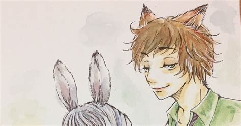 アナログ画 ズートピア ジュディとニック擬人化 ぐうこのイラスト Pixiv