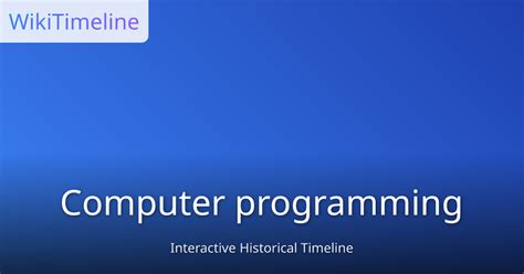 Computer Programming Timeline Interactive Historical Events
