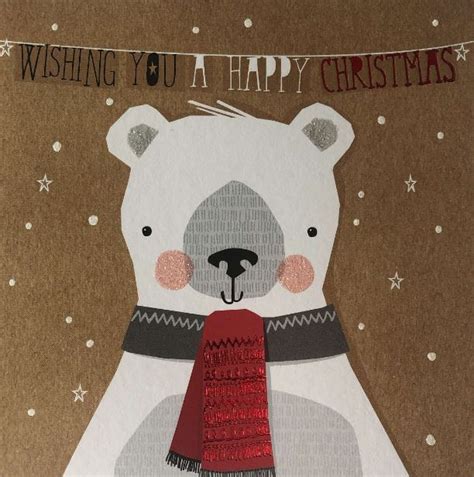 Christmas Card Pack 10 Cards Asstd Polar Bear And Fox