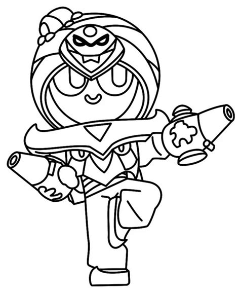 Coloring Page Brawl Stars Dark Sands Mystic Meeple 65