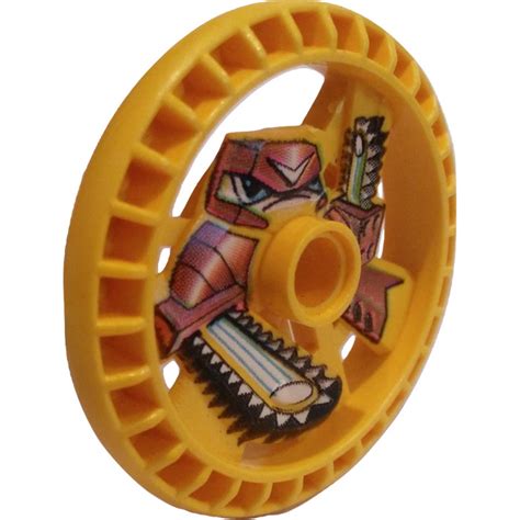 Lego Yellow Technic Disk 5 X 5 With Chainsaw 32362 Brick Owl Lego