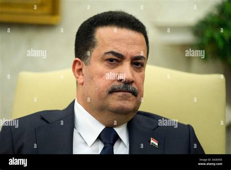 File Iraqs Prime Minister Mohammed Shia Al Sudani Listens During A