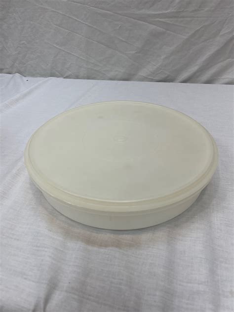 Vintage Tupperware Round Cupcake Carrier Or Cookie Storage Retro
