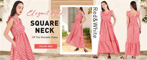 Chouyatou Women S Retro Plaid Smocked Dress Spaghetti Strap Flounce