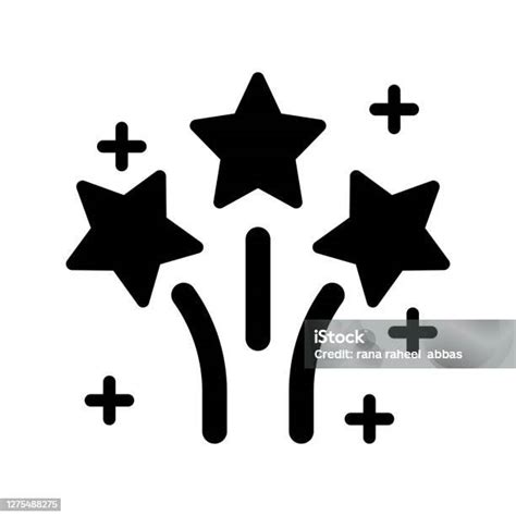 파티 아이콘은 편집 가능한 스트로크파티 또는 축하 벡터를 위한 별과 관련된 불꽃놀이를 제공합니다 놀라움에 대한 스톡 벡터 아트 및 기타 이미지 Istock