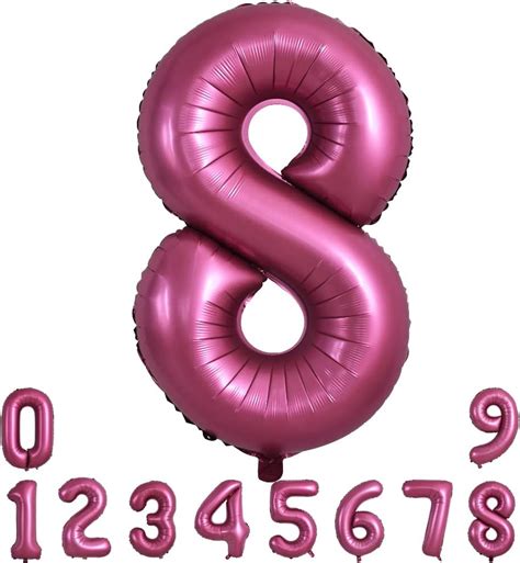 Toniful 40 Inch Wine Red Large Numbers Balloon 0 9 Birthday
