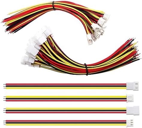 Lyeteung 20 Pairs JST 2 54 XH 3 Pin Connectors Mini Micro JST XH 2 54 Mm 3 Pin Female And Male