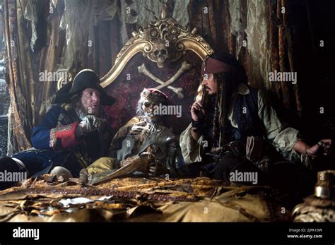 Geoffrey Rush Johnny Depp Pirates Of The Caribbean On Stranger Tides