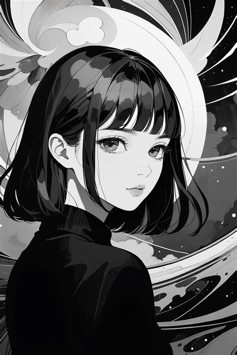 흑백 애니 캐릭터 프사 추천 13 수묵화 흑백 여성 데빌 흑막 네이버 블로그