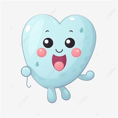 Cute Character Organ Thyroid Gland Organ Cartoon Cute Png