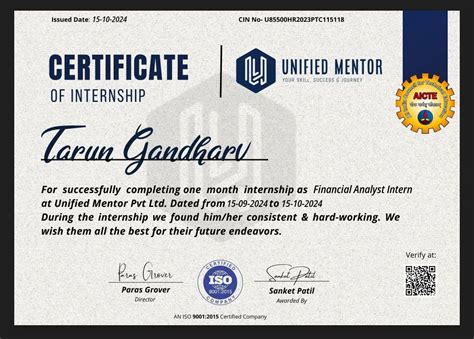 Financialanalysis Internship Finance Professionalgrowth Tarun Gandharv 10 Comments