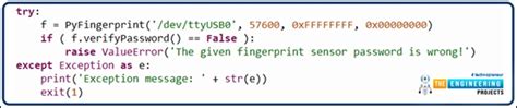 Interface A Fingerprint Sensor With Raspberry Pi The Engineering Projects
