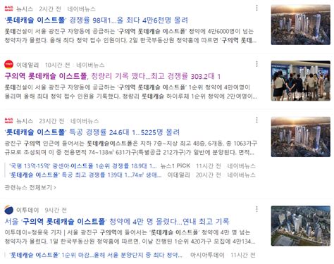 구의역 롯데캐슬 이스트폴 청약 결과 계약 전 반드시 알아둘 것 네이버 포스트
