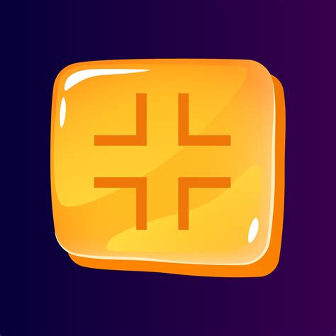 Screen Minimize Glossy Ui Button With Pixelated Icon Vector