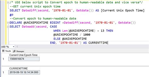 T Sql Queries For Epoch And Unix Timestamp Conversion Narasimhas Space
