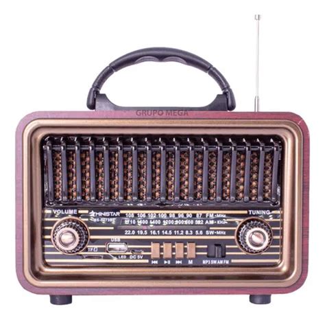 Potente Altavoz De Radio Portátil Bluetooth Retro M73 Color Marrón