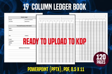 19 Column Ledger Book Graphic By Yulidor · Creative Fabrica