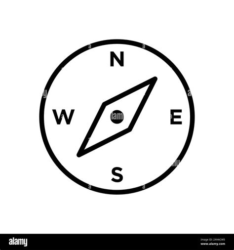 Compass Icon Vector Design Template In White Background Stock Vector