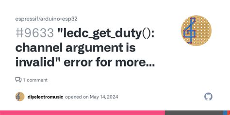 Ledc Get Duty Channel Argument Is Invalid Error For More Than Pwm Channels On Esp With