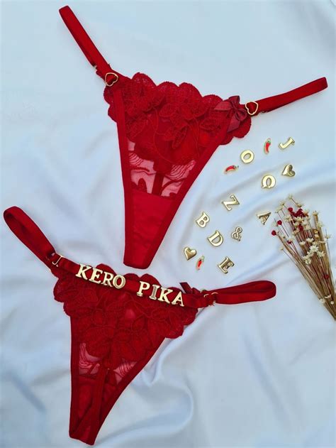 Calcinha Vermelha Pétala Fio Personalizável Love Moda Íntima Sc