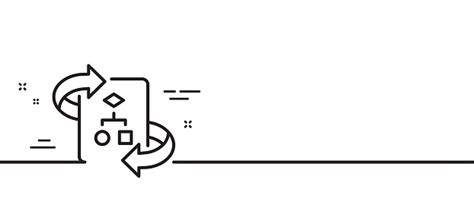 Technical Algorithm Line Icon Project Documentation Sign Minimal Line