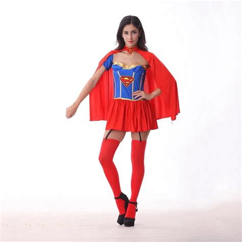 Vashejiang Sexy Halloween Superman Costume Woman Fantasias Feminina