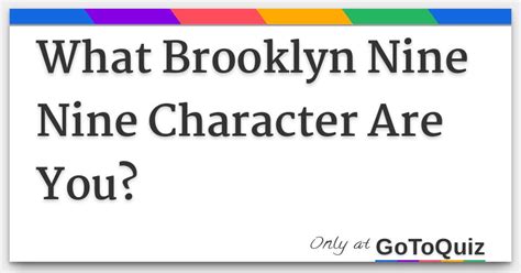What Brooklyn Nine Nine Character Are You