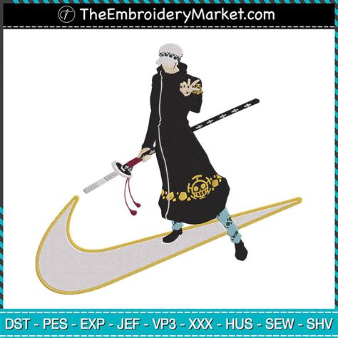 Nike X Trafalgar D Water Law Embroidery Designs File Nike Machine