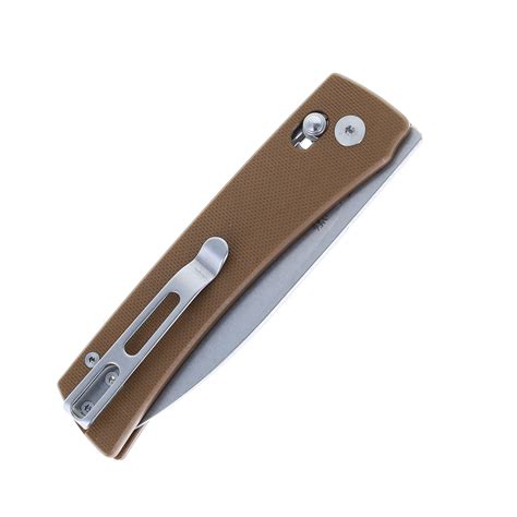 Shieldon Kite Pocket Knife 154cm Blade Brown G10 Handle Nested Axis