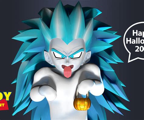 Artstation Gotenks Ghost Ssj3 With Halloween Resources