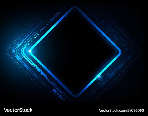 Digital Technology Futuristic Blue Background Vector Image