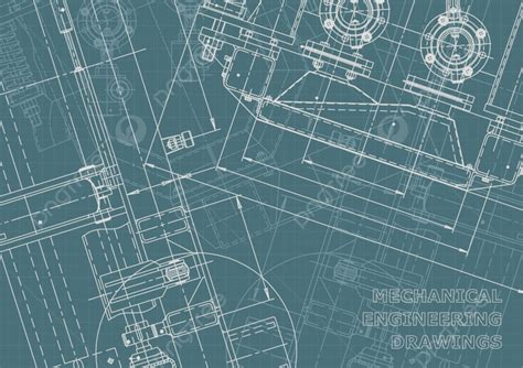 Corporate Identity Technical Drawing Blueprint Background Banner Electric Flyer Background