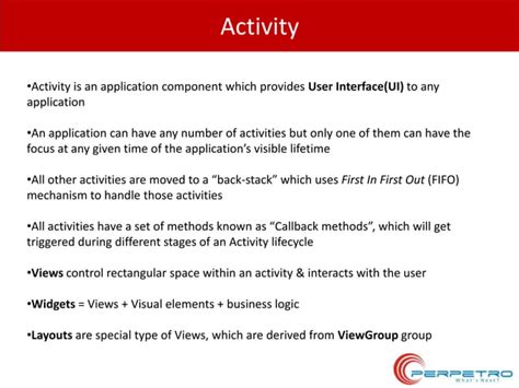Android Activity Intents Ppt