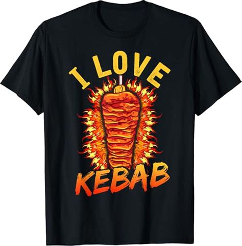 I Love Doner Kebab Funny Turkish Greek Fast Food T Shirt