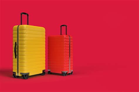 여행자 액세서리가있는 여행 가방 필수 휴가 아이템은 파스텔 배경에 최소한의 스타일입니다 모험과 여행 여름 휴가 여행 컨셉 디자인 배너 복사 공간 3d 렌더링 가방에 대한