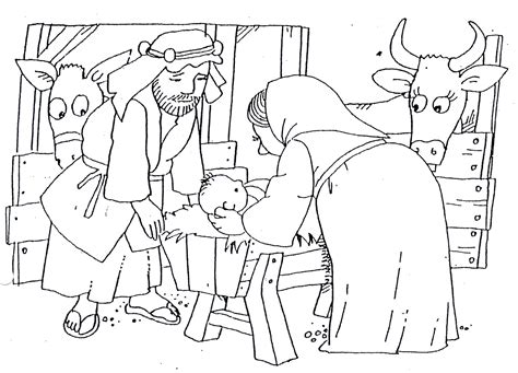Kleurplaat Stal Kerst Kleurplaten Jozef Juf Kerstmis Christelijke