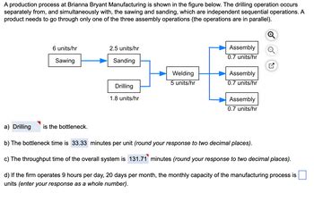 Answered A Production Process At Brianna Bryant Manufacturing Is Shown