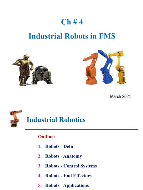 Ch 4 Industrial Robots In Fms Download Free Pdf Robotics Robot