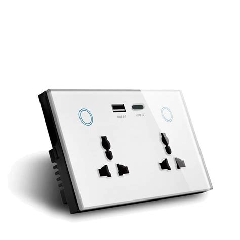 Smart Wifi Twin Socket White Smart Home Tanzania