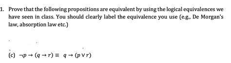 Solved Prove That The Following Propositions Are Equivalent