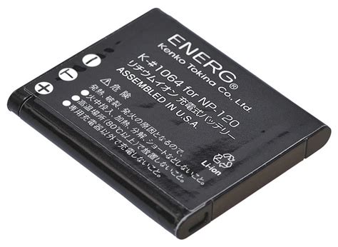 Energデジタルカメラ用バッテリー カシオnp 120対応 K 1064 ケンコー・トキナー