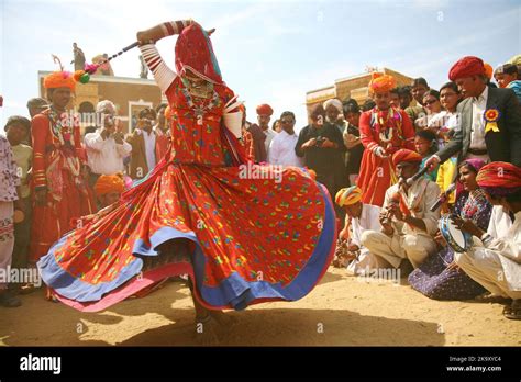 Rajasthani Folk Dance In Desert
