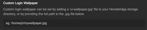 Changing The Login Wallpaper Issue Homebridge Homebridge Config Ui X GitHub