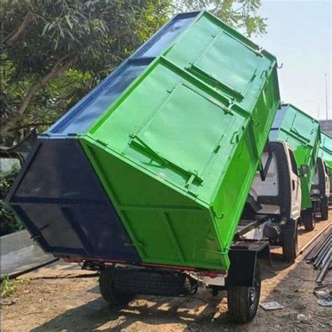 Green And Blue Color Coated Ms Garbage Tipper Body In Cuttack