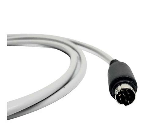 Gray Pvc 15 Meters Rs232 Db9 Male To 8p Mini Din Male Plc Programming