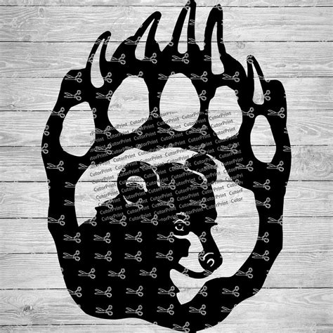Bear Paw Svgeps And Png Files Digital Download Files For Cricut